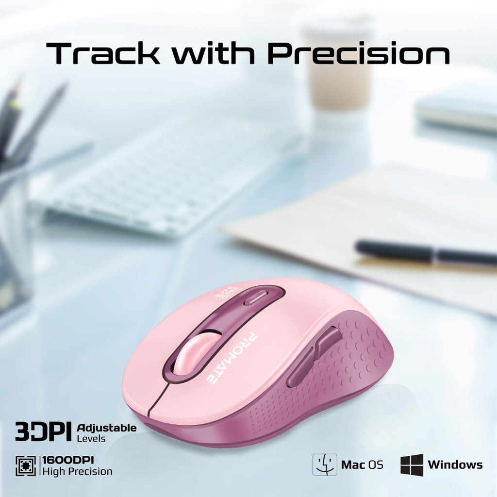 Dual Mode Wireless Optical Mouse with BT & RF Connectivity – Promate ...
