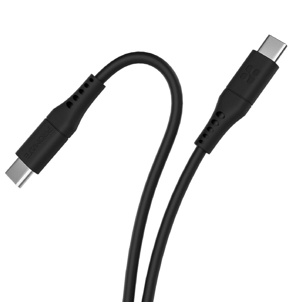 60W Power Delivery Ultra-Fast USB-C Soft Silicon Cable – Promate ...
