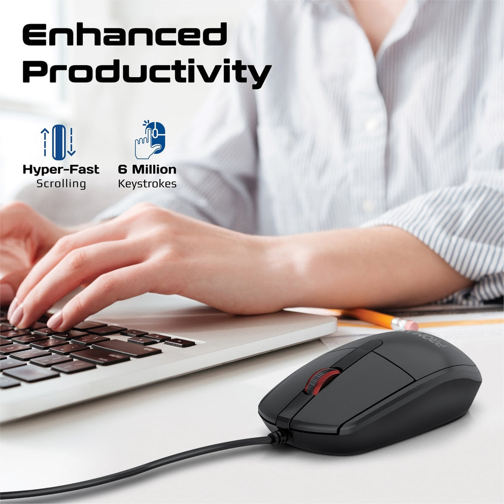 Ergonomic Design Wired Optical Mouse – Promate Philippines