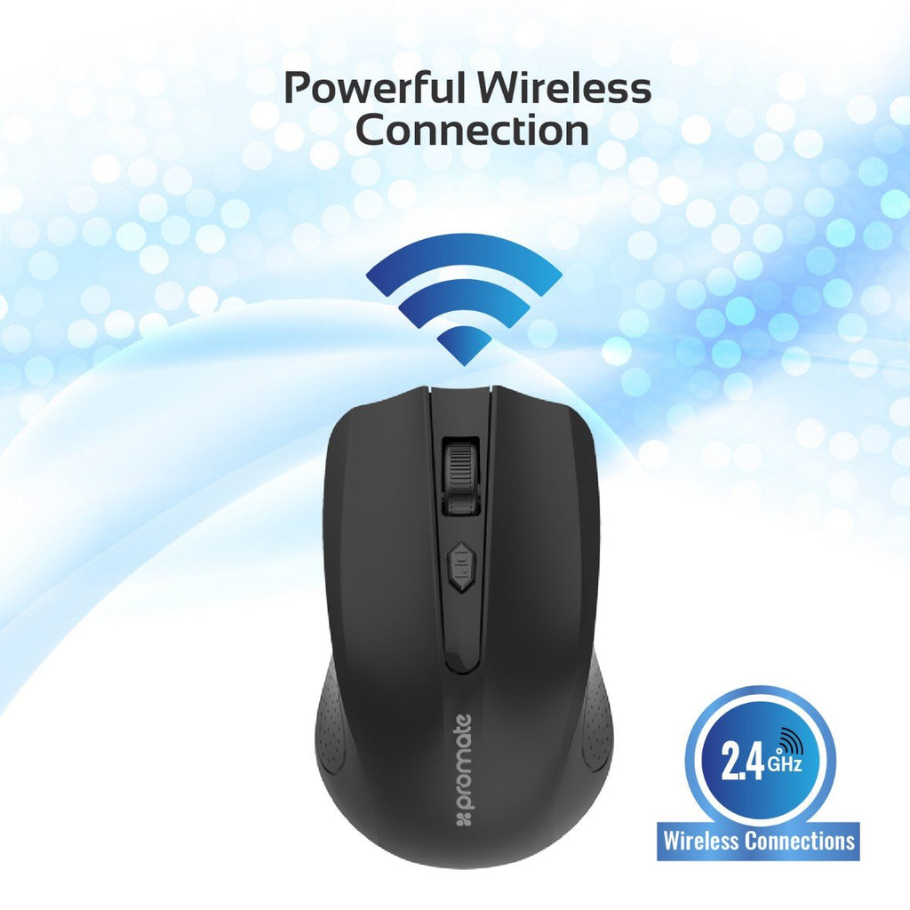 2.4GHz Wireless Ergonomic Optical Mouse – Promate Philippines