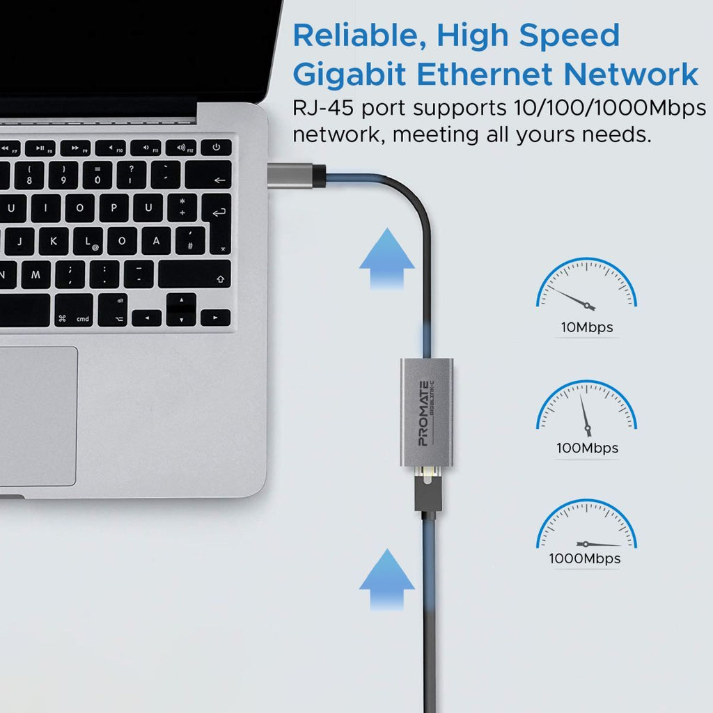 High Speed USB-C to Gigabit Ethernet Adapter – Promate Philippines